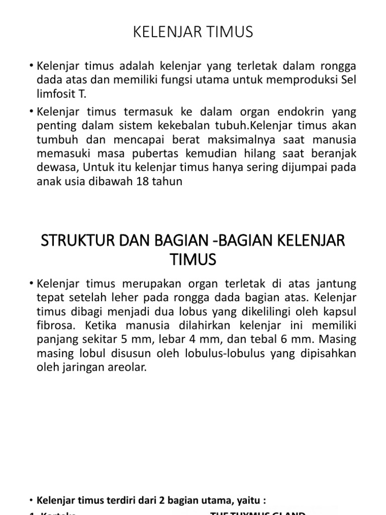 Kelenjar Timus | PDF