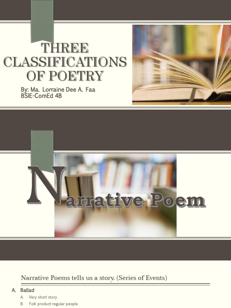 Classification of Poetry | PDF | Sonnets | Poetry