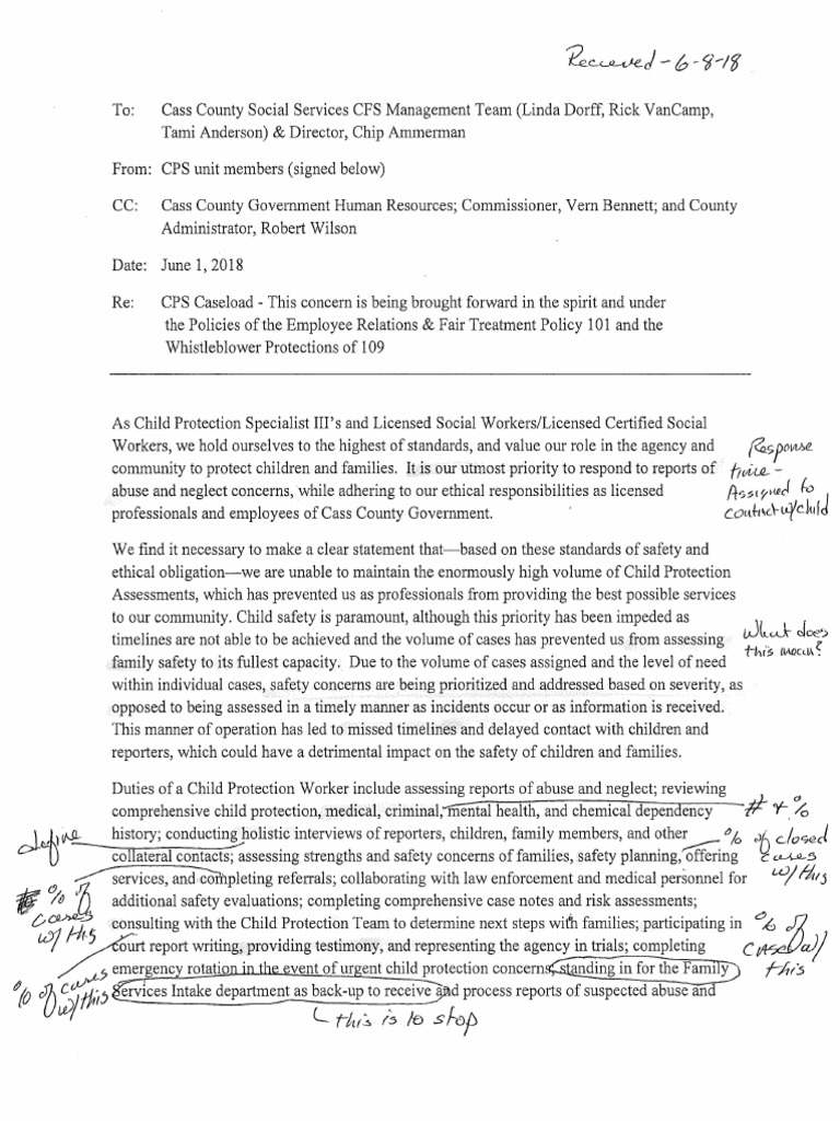 Social Workers Letter | PDF