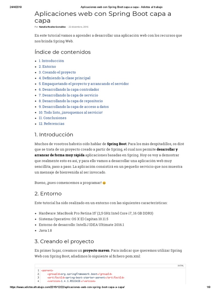 Aplicaciones Web con Spring Boot | PDF | Java (lenguaje de programación) | Aplicación web