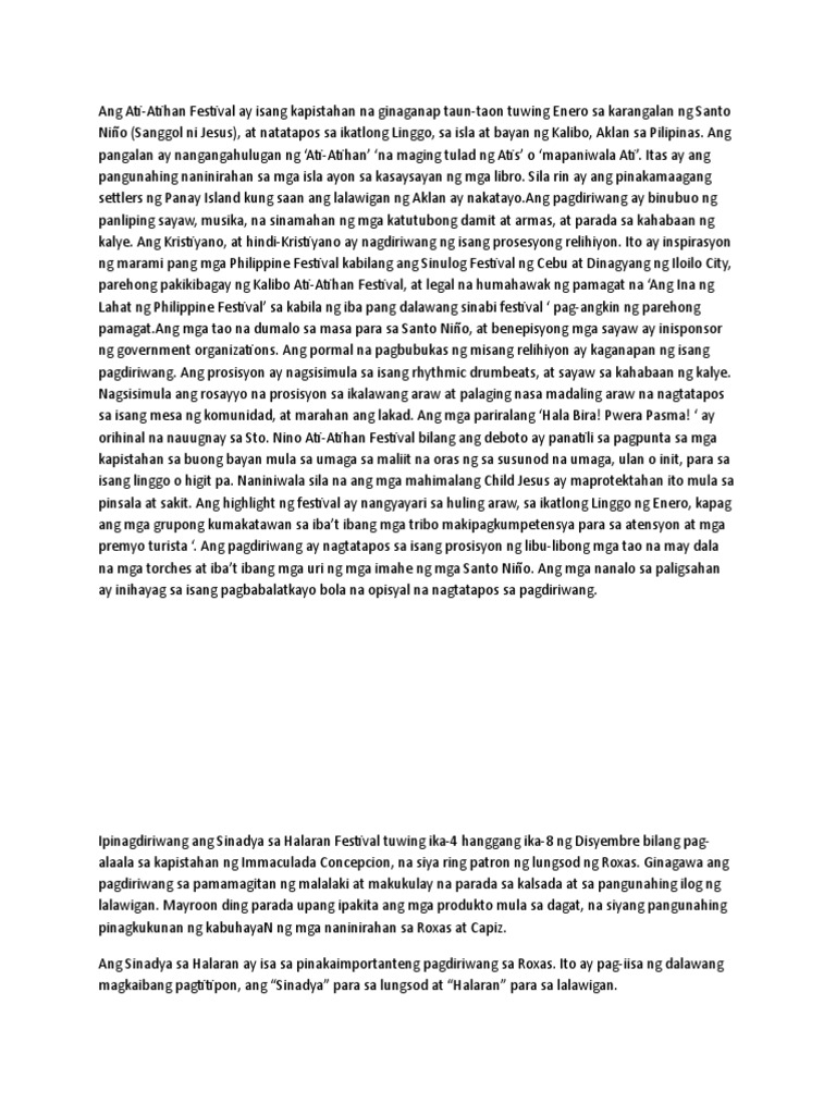 Ang Ati Atihan | PDF