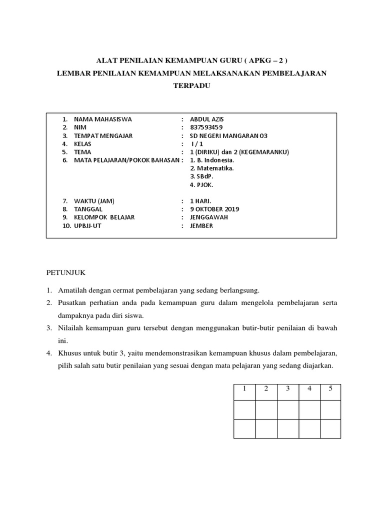 Apkg 2 Abdul Azis | PDF