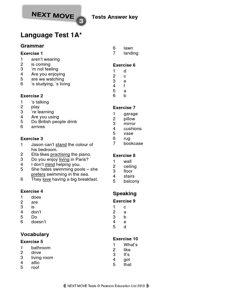 Next Move Tests | PDF