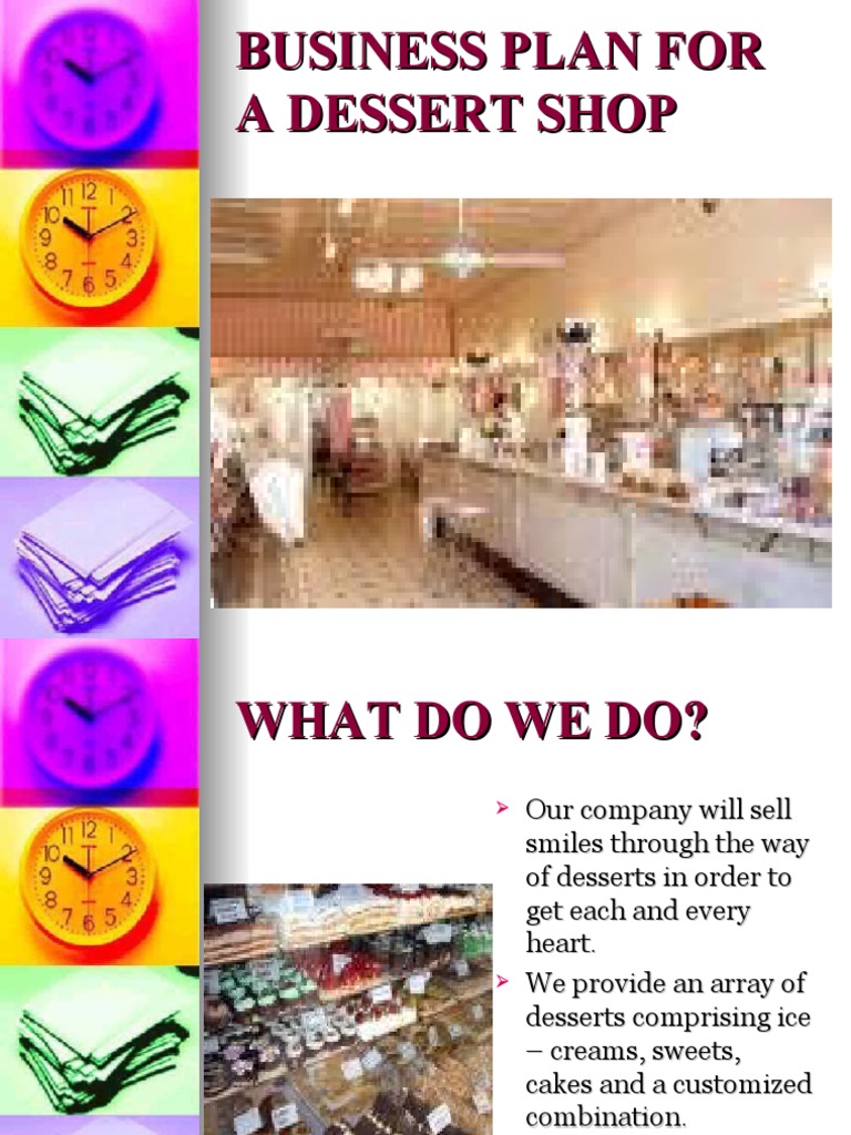 Business Plan Dessert Shop | PDF | Desserts | Candy