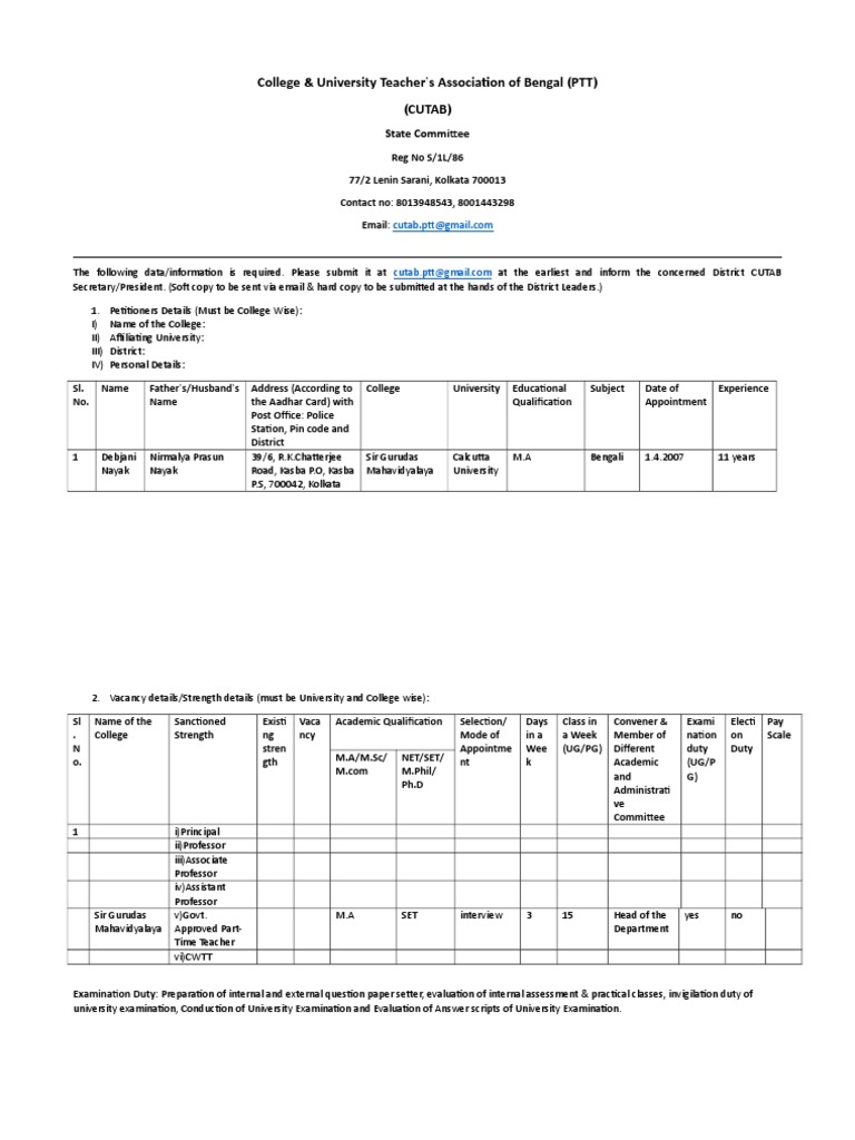 CUTAB | PDF | Government Information | Government