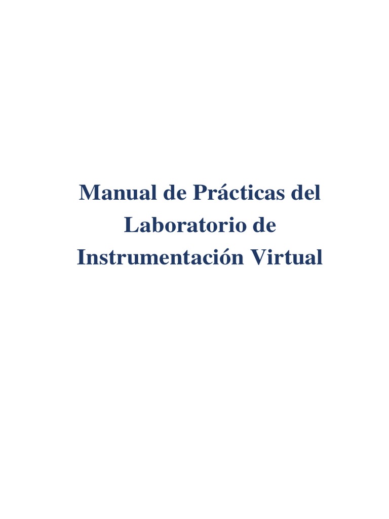Manual de Practicas Labview Vii C PDF | PDF | Adquisición de datos | Sistema operativo