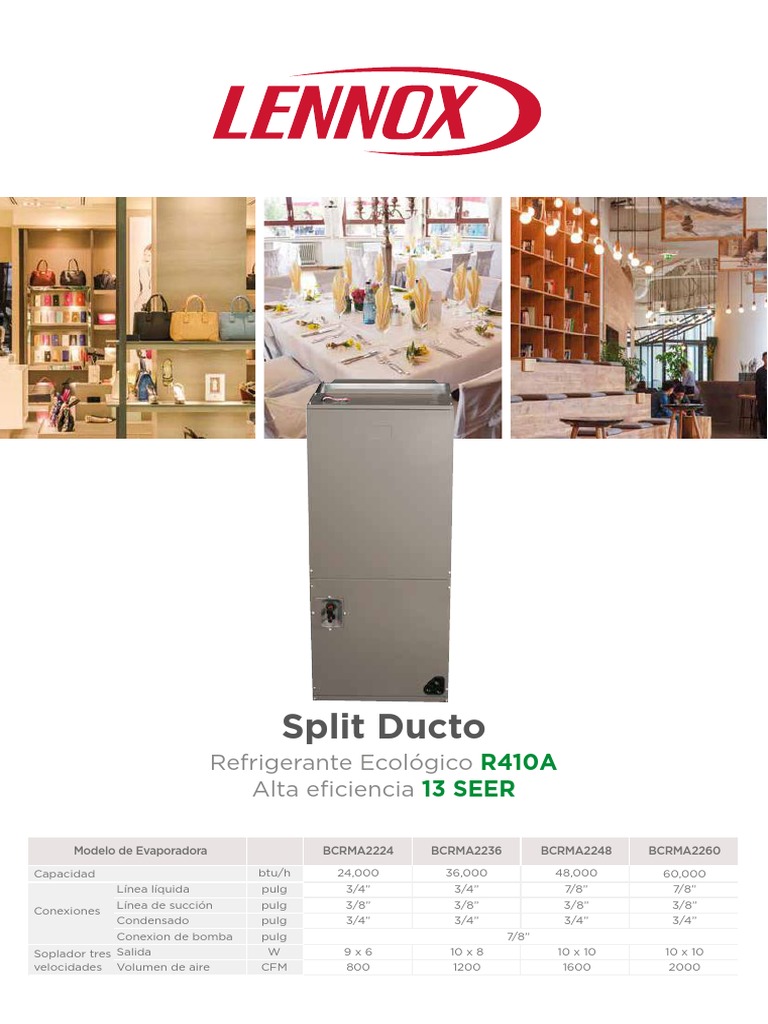 Lennox Split Ducto 13 SEER | PDF | Naturaleza