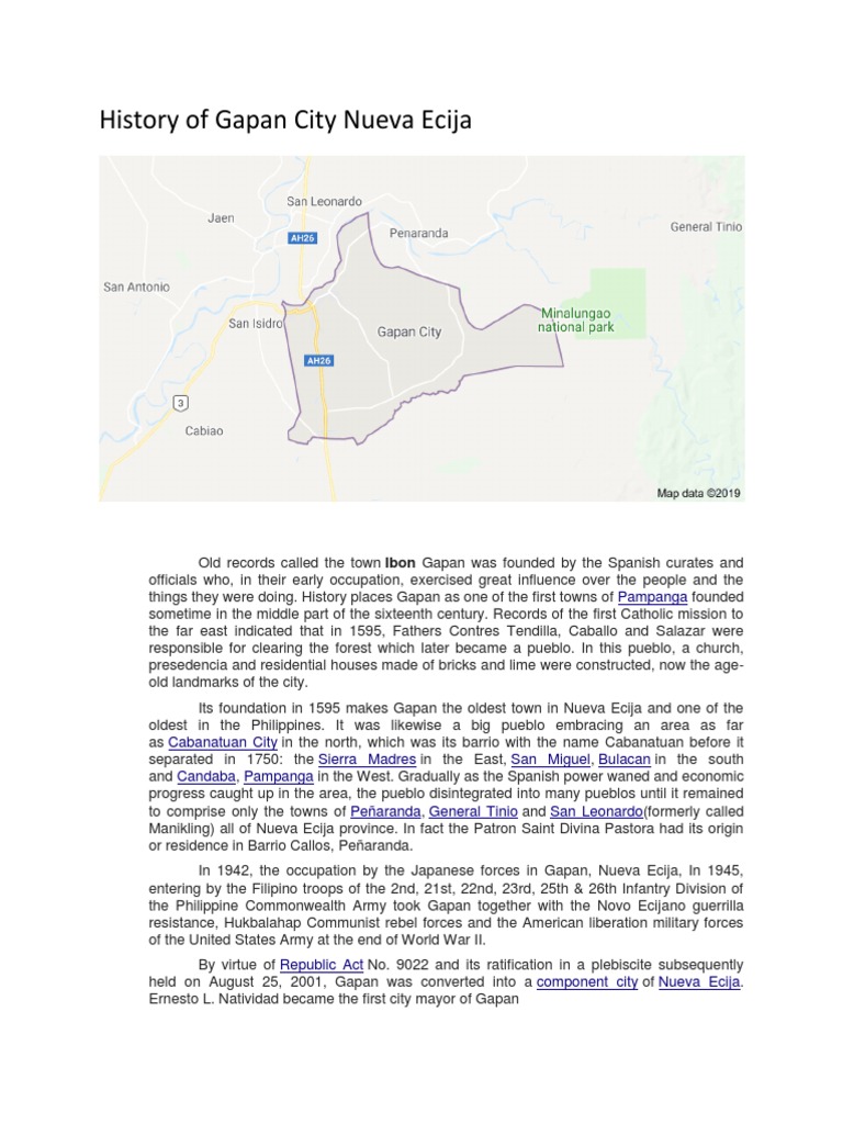 History of Gapan City Nueva Ecija | PDF | Military | Warfare