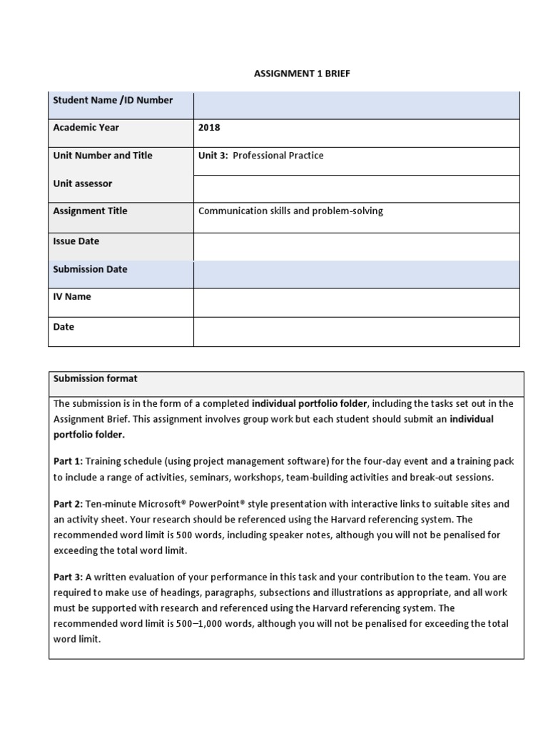 PP Assignment 1 Brief | Team Building | Design | Free 30-day Trial | Scribd
