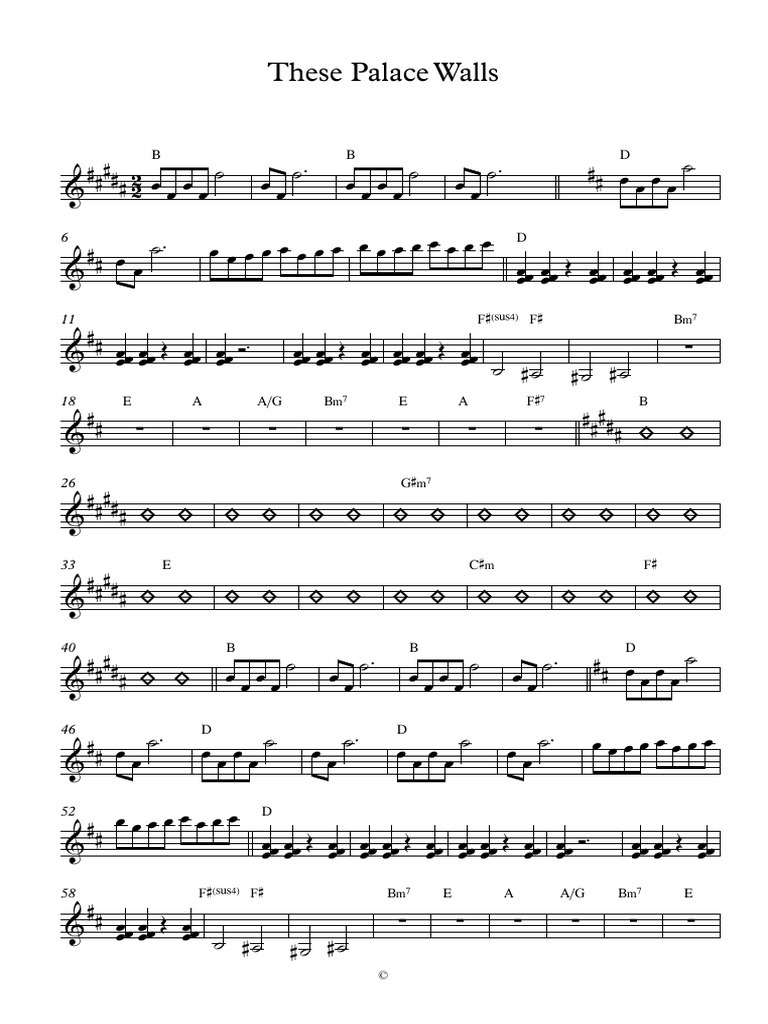 These Palace Walls - Partitura Completa | PDF
