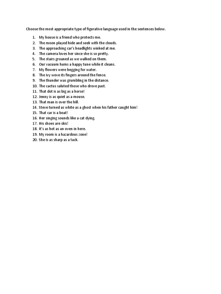 Simile, Metaphor and Personification | PDF