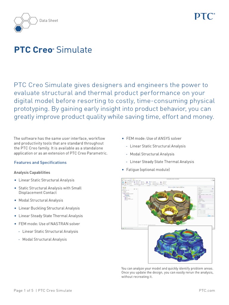 PTC Creo Simulate | PDF | Finite Element Method | Computer Aided Design