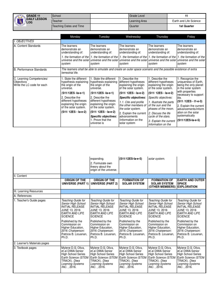 Grade 11 1st Quarter Earth Science | PDF | Plate Tectonics | Geology