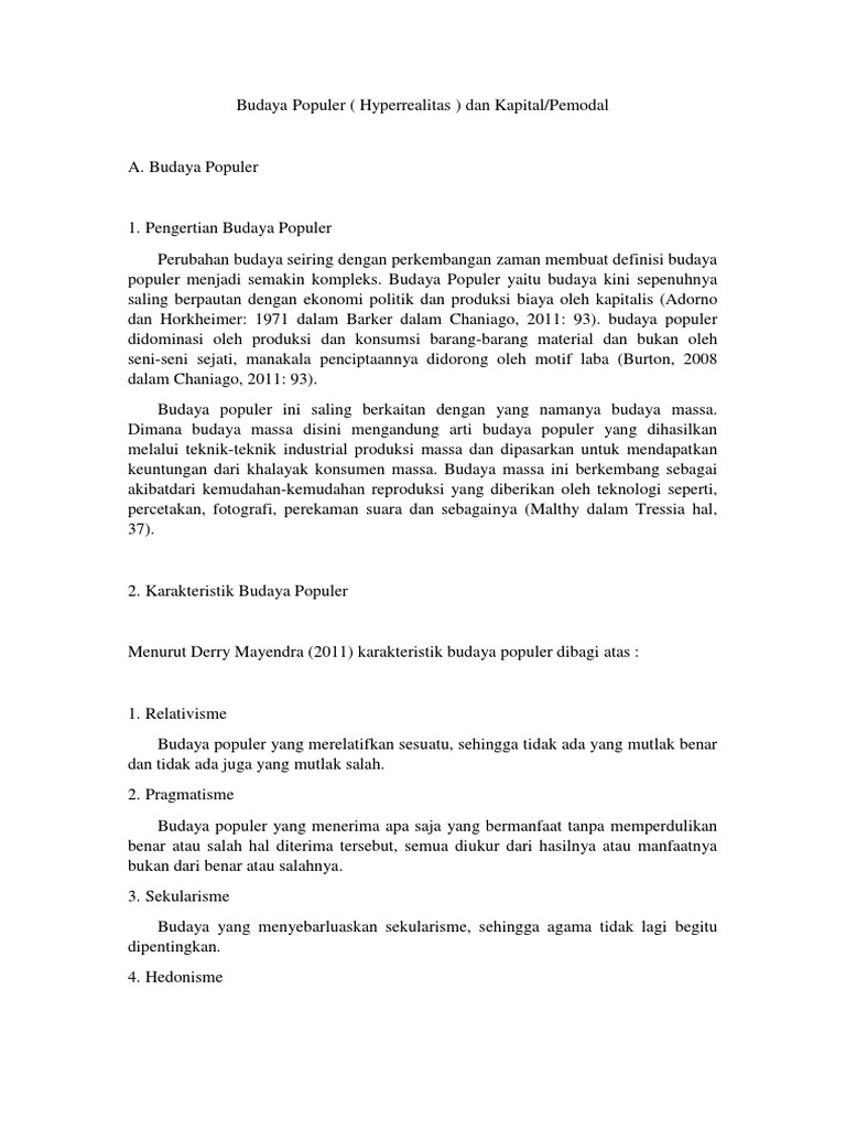 Budaya Populer | PDF