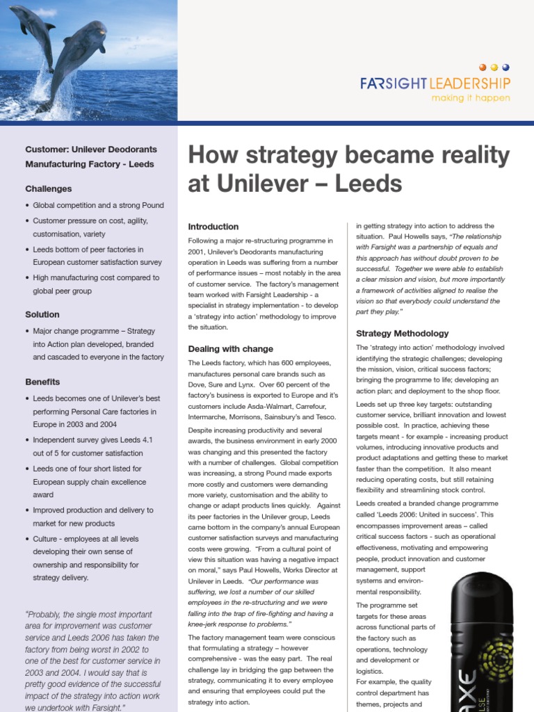 Unilever Sia Case Study | PDF | Unilever | Leadership