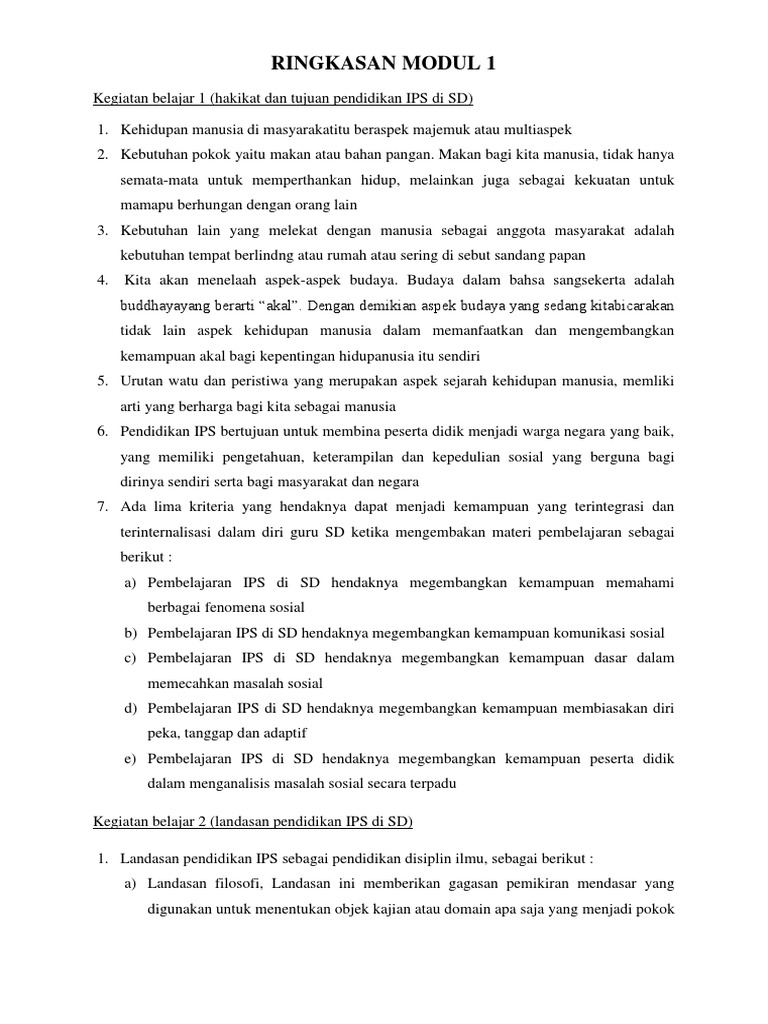 Ringkasan Modul 1 | PDF