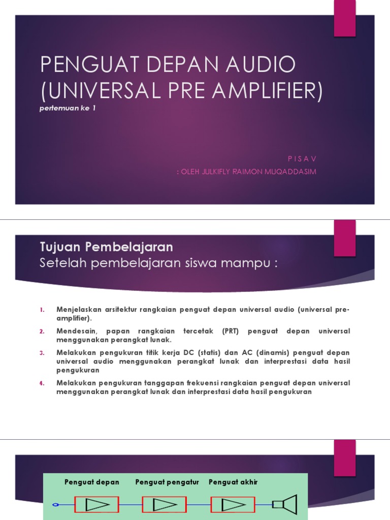 Penguat Depan Audio | PDF