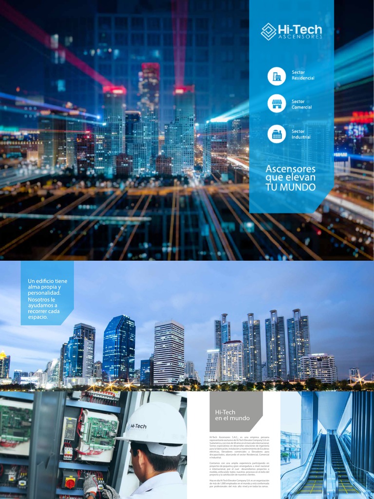 Brochure Hi Tech | PDF | Ascensor | Calidad (comercial)