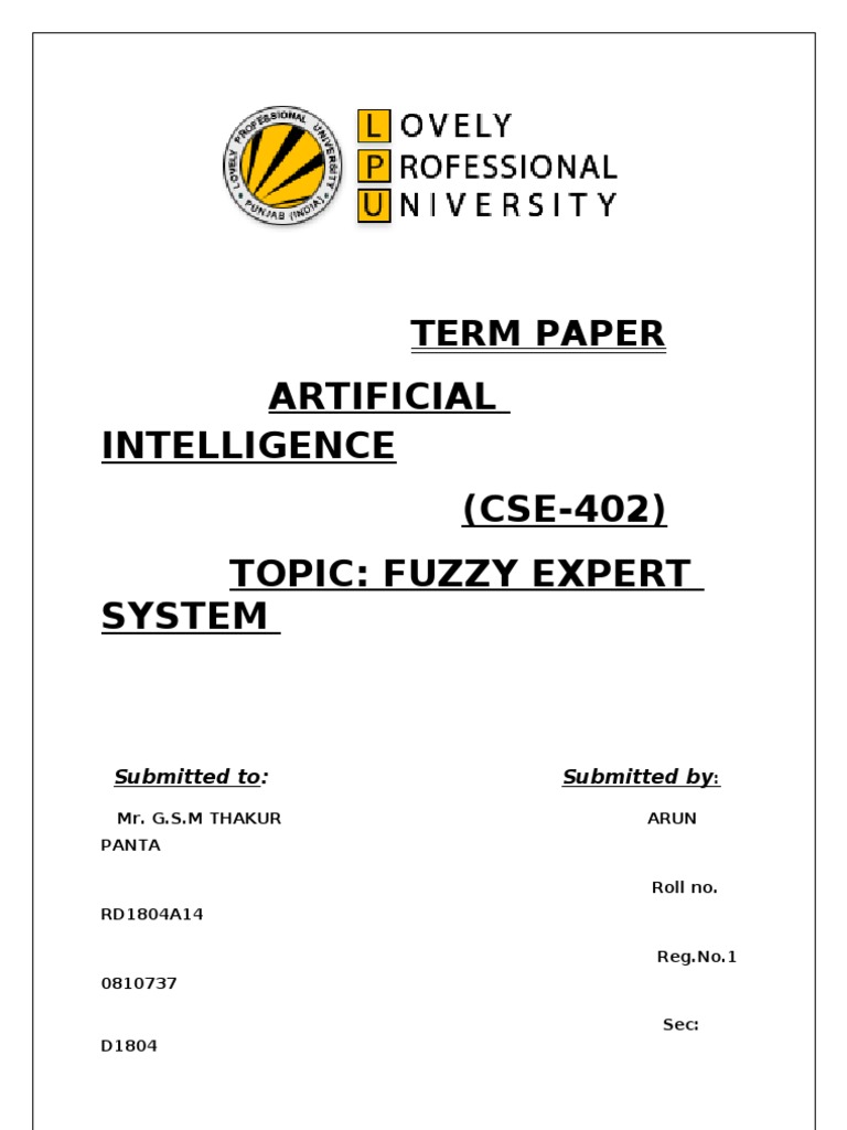 Fuzzy Expert System | PDF | Fuzzy Logic | Cognitive Science