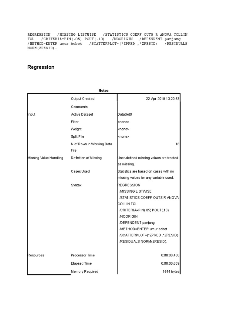 Regresi Linear | PDF | Errors And Residuals | Dependent And Independent Variables