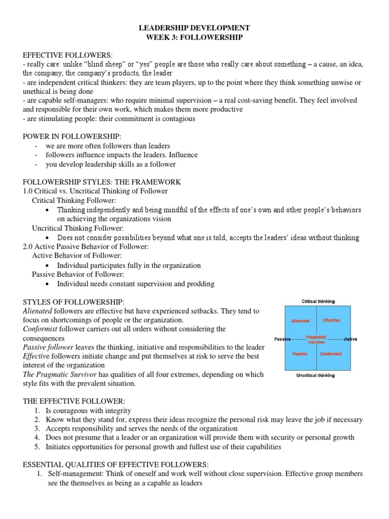 Effective Followership Strategies | PDF | Persuasion | Leadership