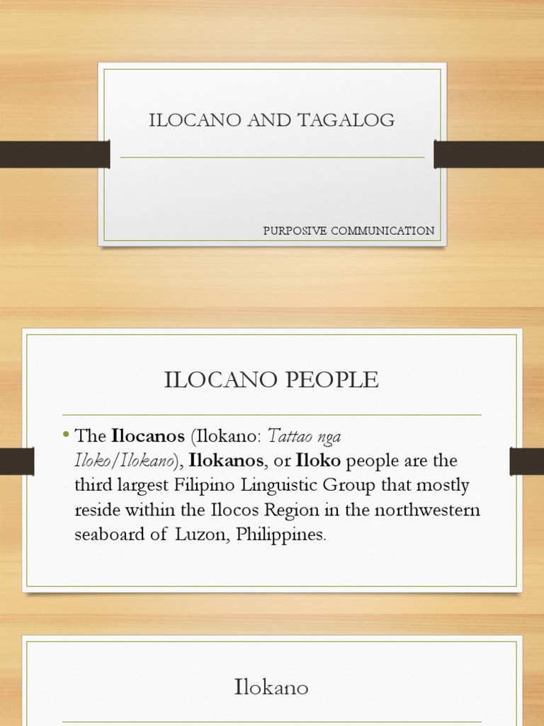 Ilocano and Tagalog Purposive | PDF | Luzon | Philippines