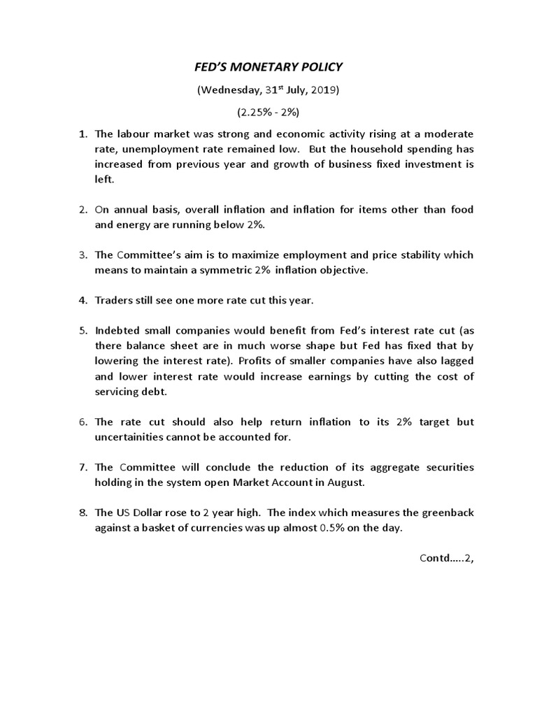 The Impact of the Federal Reserve's Interest Rate Cut on the US Economy ...