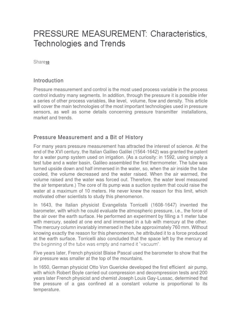 2 1 Pressure Measurement Pdf Pressure Measurement Optical Fiber