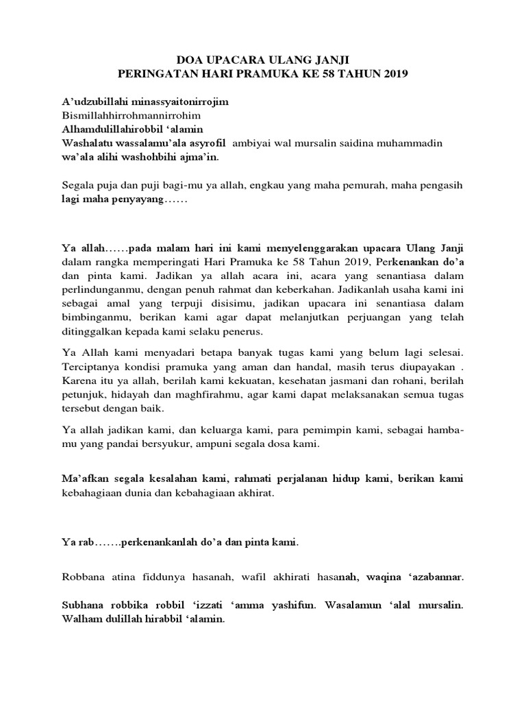 Doa Upacara Ulang Janji | PDF | Pengembangan Diri | Gaya Hidup