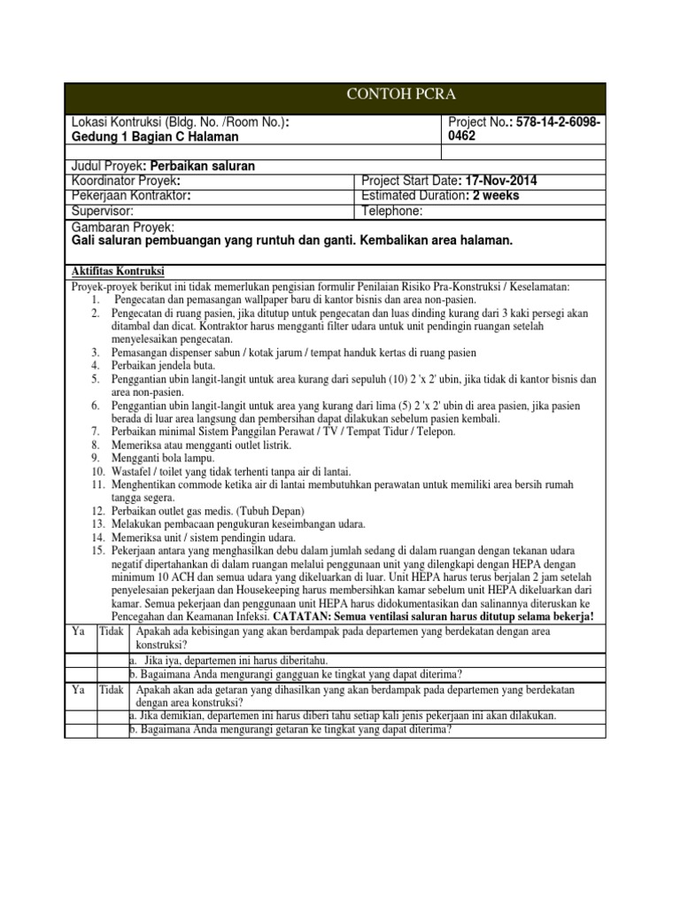 3b. Contoh PCRA | PDF
