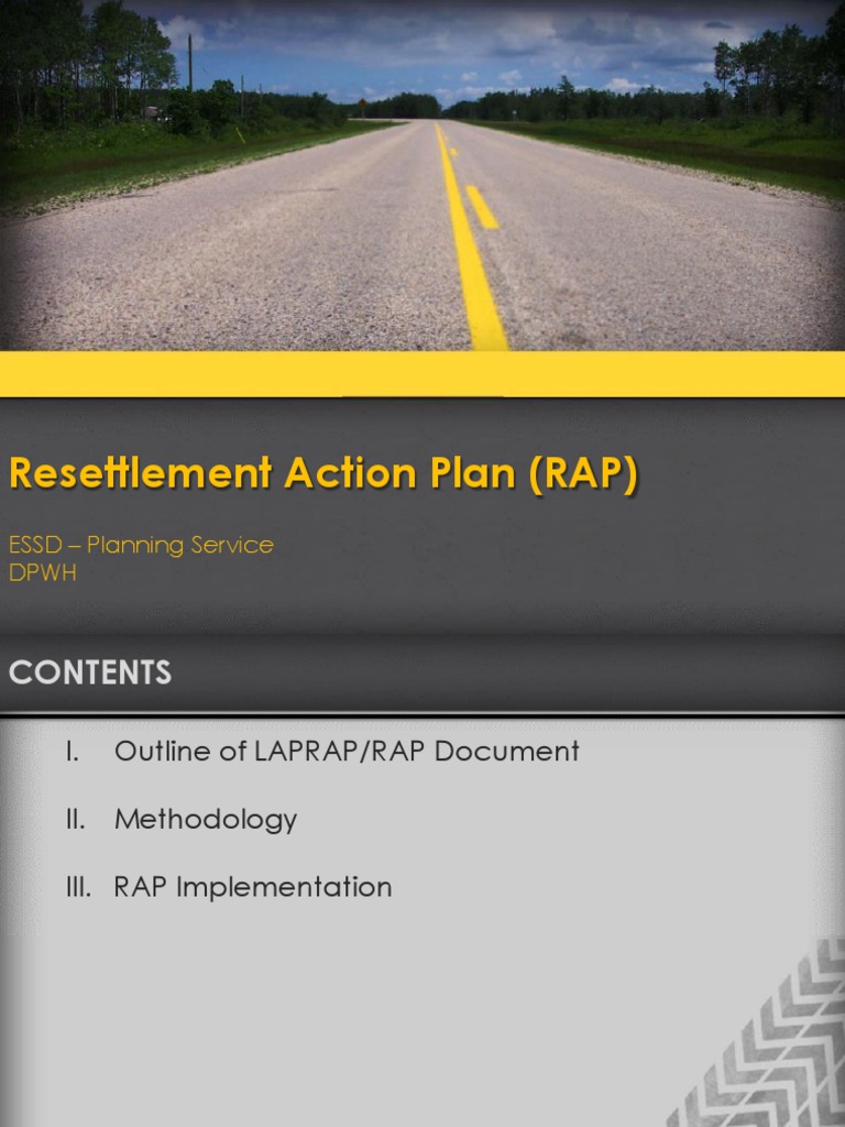 Resettlement Action Plan (RAP) : ESSD - Planning Service DPWH | PDF ...