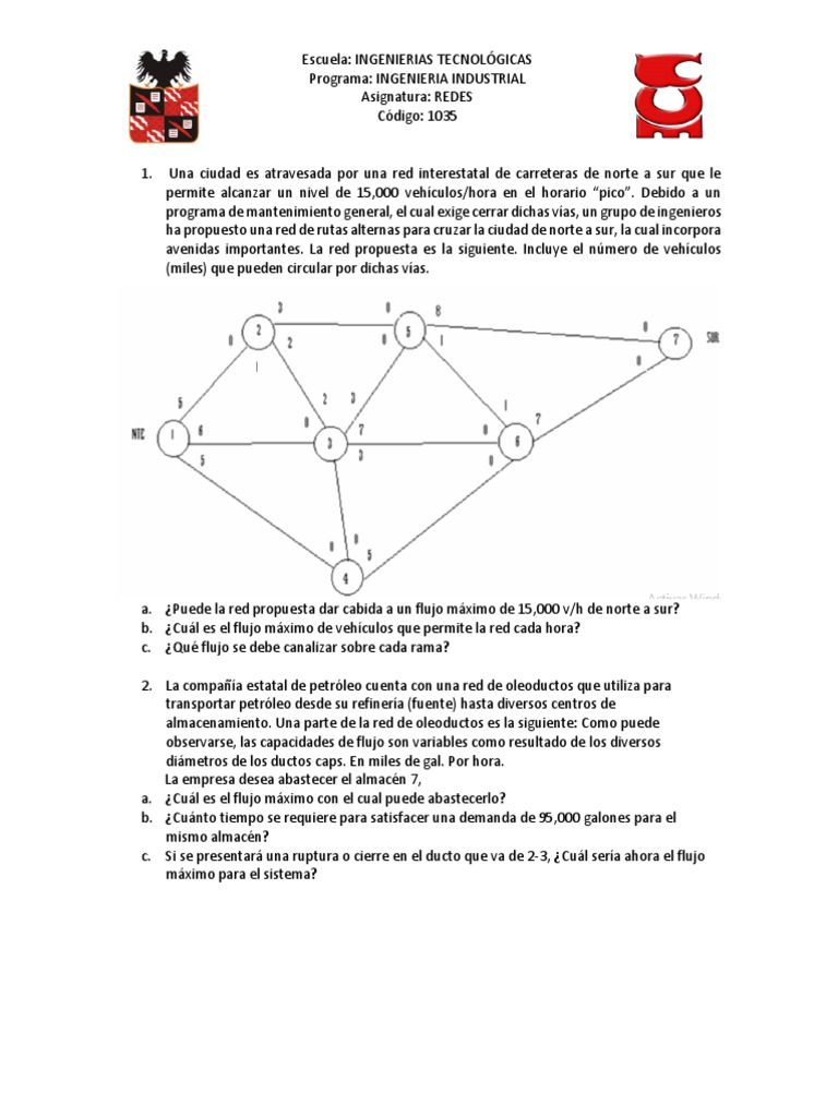 Ejercicios Flujo Maximo | PDF | Ingeniería | Energía y recursos