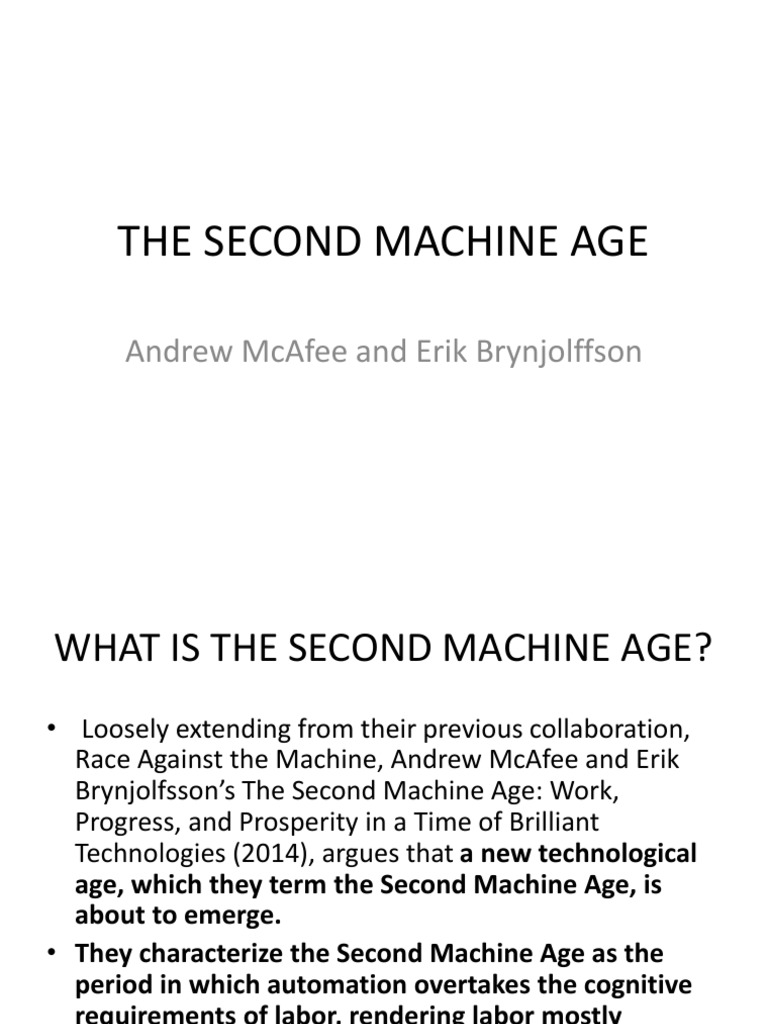 The Second Machine Age | PDF | Machines | Human
