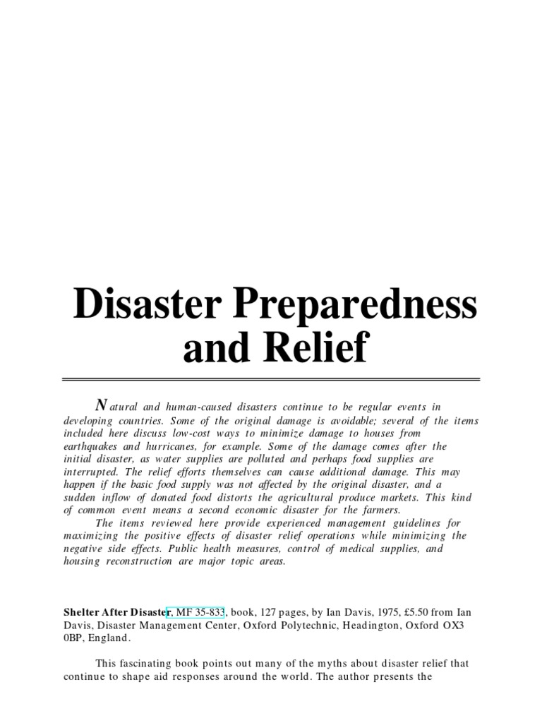 Disaster PDF | PDF | Emergency Management | Natural Disasters
