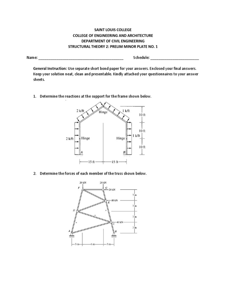 Saint Louis College College of Engineering and Architecture Department ...