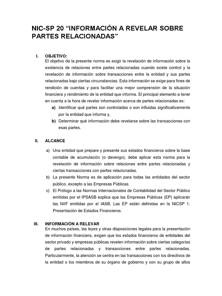 Nic 20 | Descargar gratis PDF | normas internacionales de INFORMACION ...