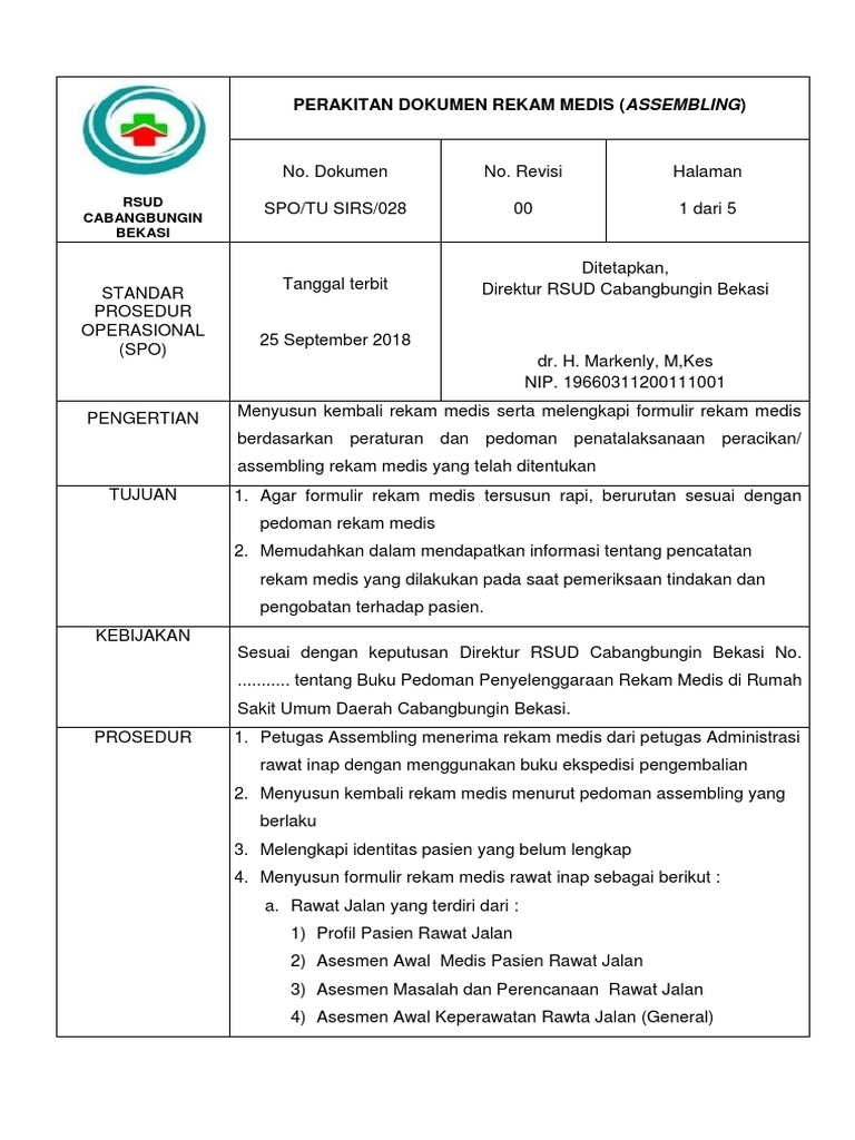 Spo Perakitan (Assembling) | PDF | Pengembangan Diri | Kesehatan Holistik