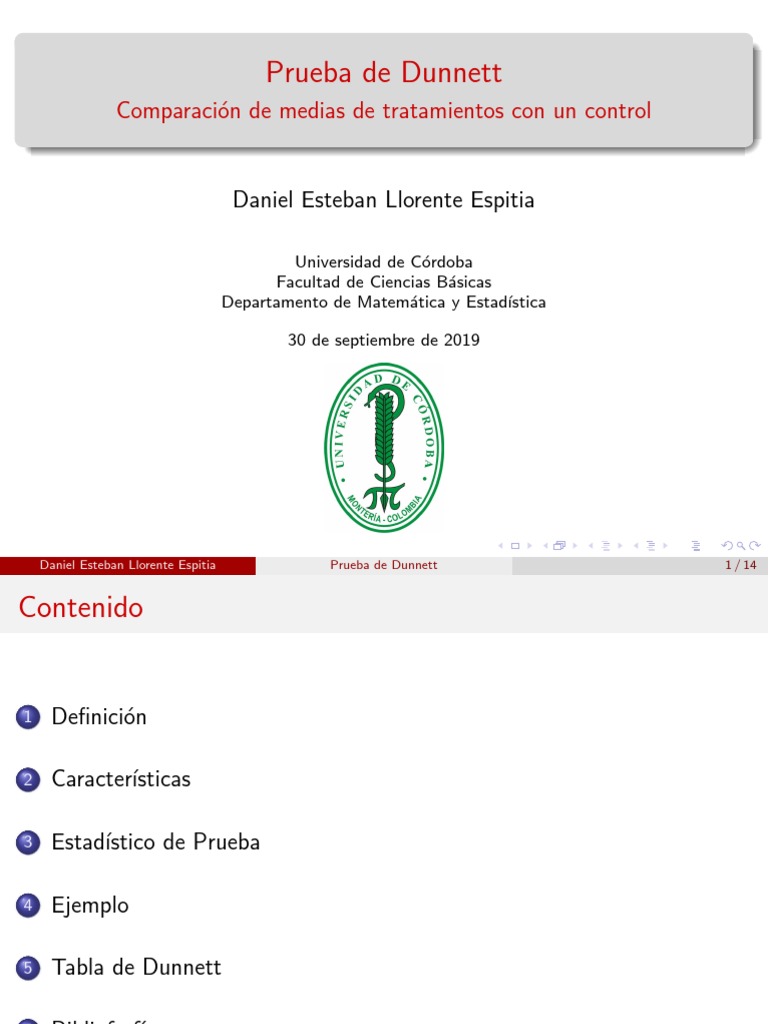 Prueba de Dunnet | PDF | Hipótesis | Science