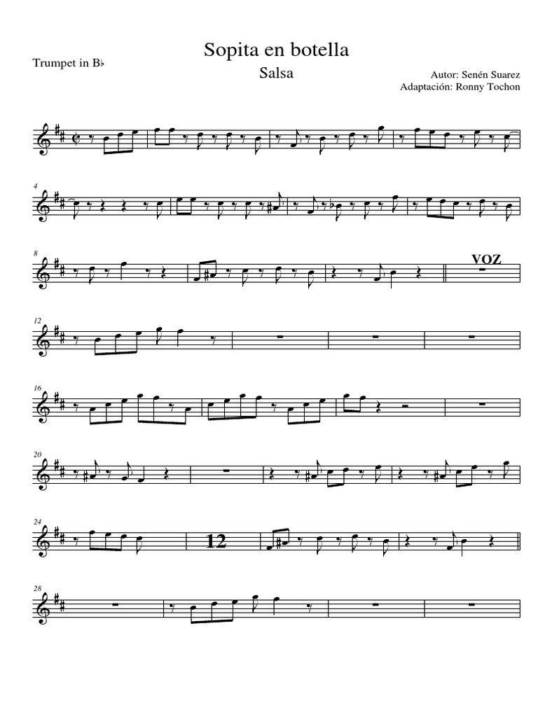 Sopita en Botella - Trumpet in BB - Mus | PDF | Échecs | Théorie (échecs)