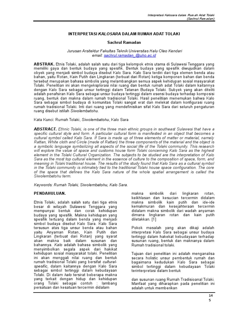 Rumah Adat Tolaki | PDF