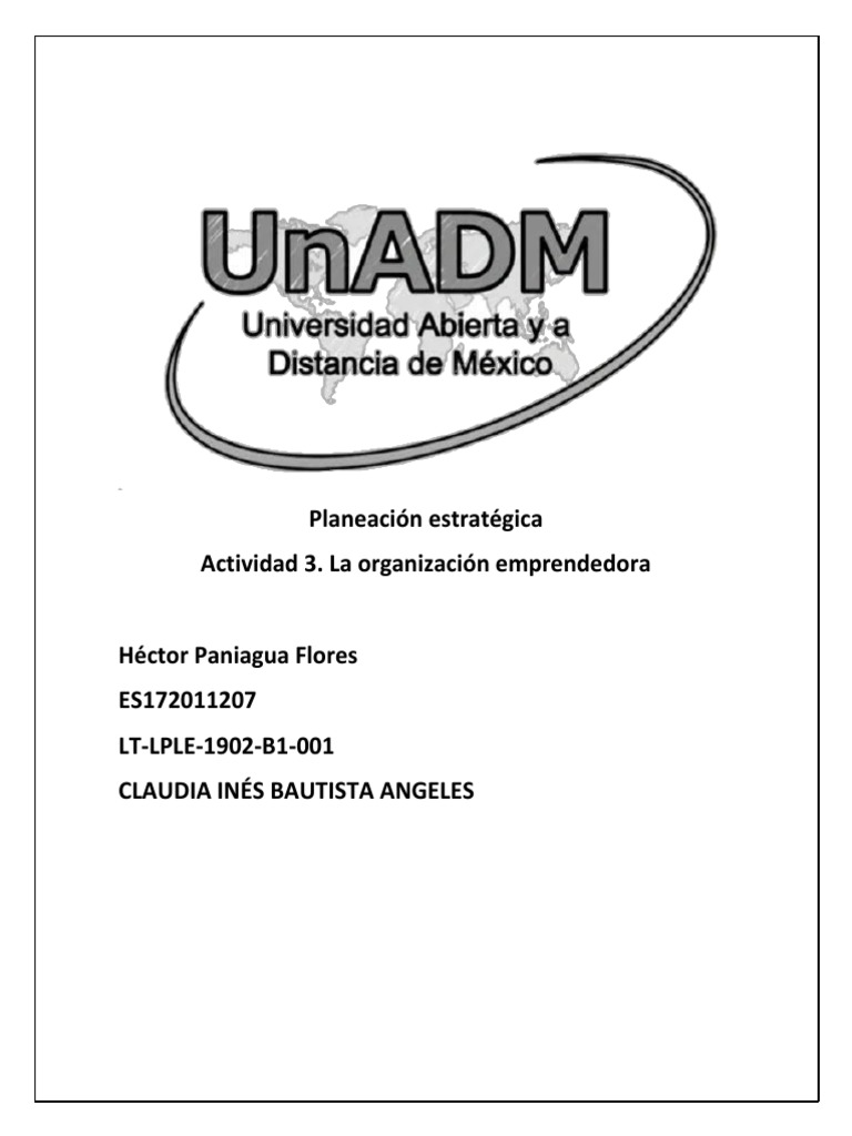 Unadm | PDF | Planificación | Business