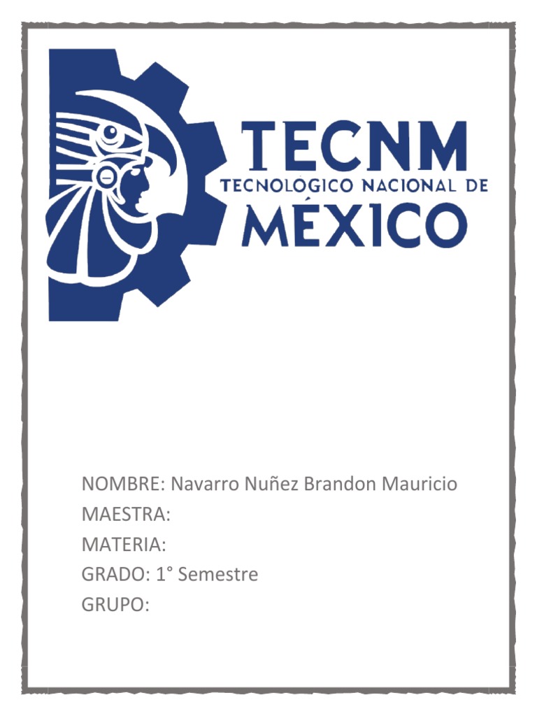 Hoja de Presentación™ TecNM™ | PDF