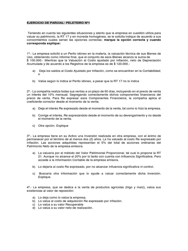 111... Los 3 Ejemplos de Parciales | PDF | Euro | Contabilidad
