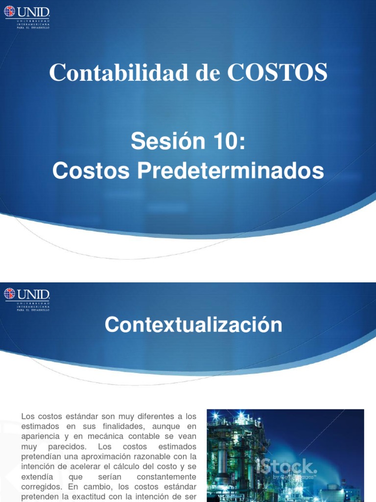 Costos Predeterminados PDF | PDF | Contabilidad | Economias