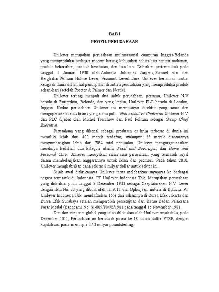 Paper Unilever | PDF