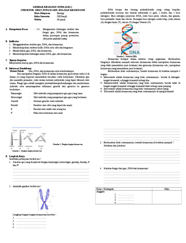 2.1 LKPD Genetika | PDF