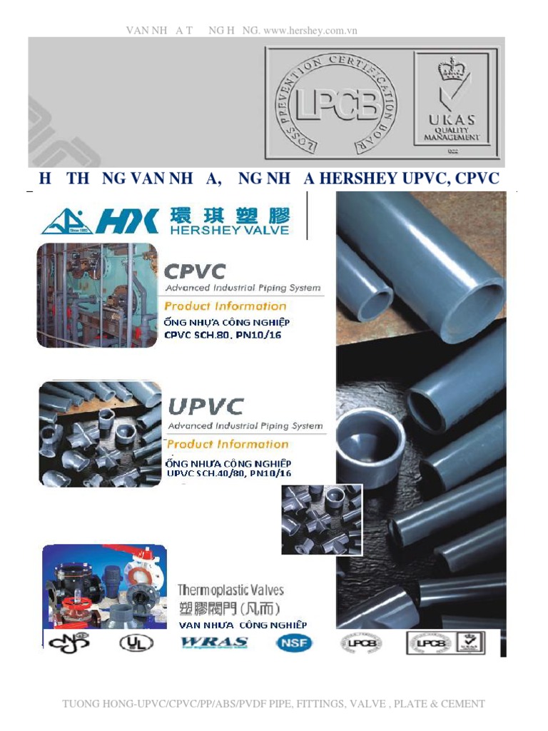 Cataloge Ống Upvc, Cpvc Tường Hồng | PDF