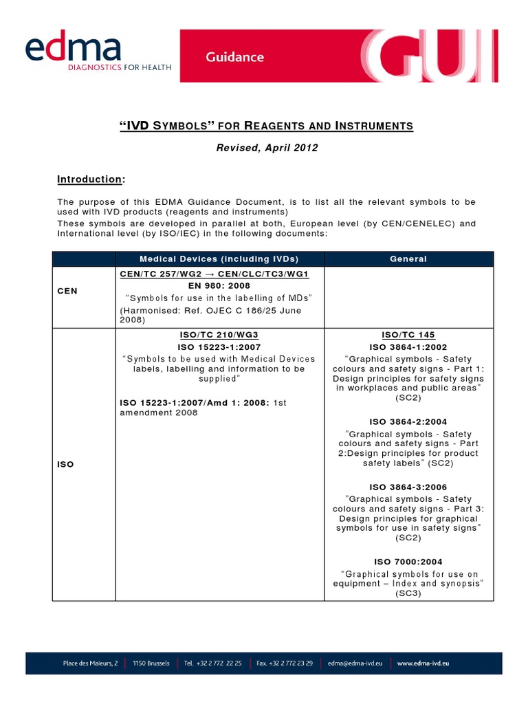 A Comprehensive Guide to Standardized Symbols for IVD Reagents and ...