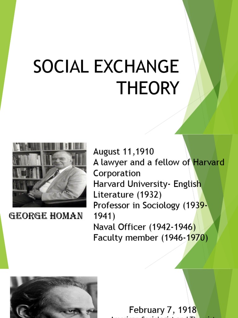 Social Exchange Theory Overview | PDF | Psychology | Behavioural Sciences