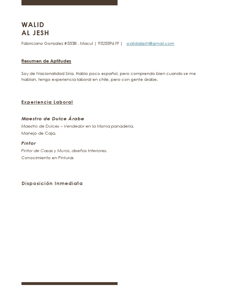 Curriculum WALID 2019 | PDF